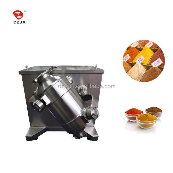 3D Industrial Stainless Steel Drum Dry Food Powder Mixers