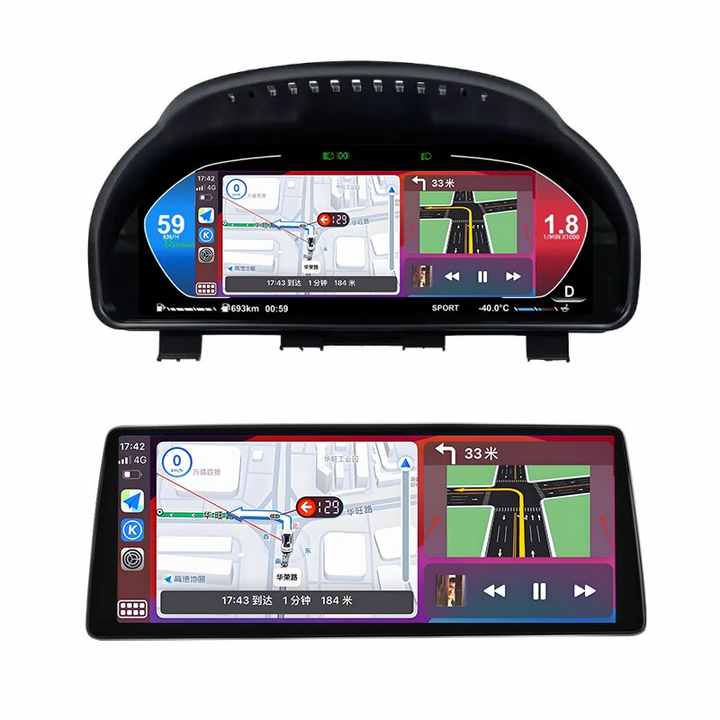 Car Android Radio Screen Gps Navigation Carplay LCD Digital Cluster Instrument Speedometer for ...