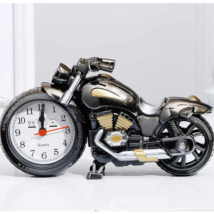 Creative Digital Analog Motorcycle Styling Alarm Clock Elementary ...