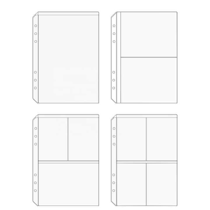 A5 Binder Pockets - Clear, Zipperless, Multi-Pocket Storage