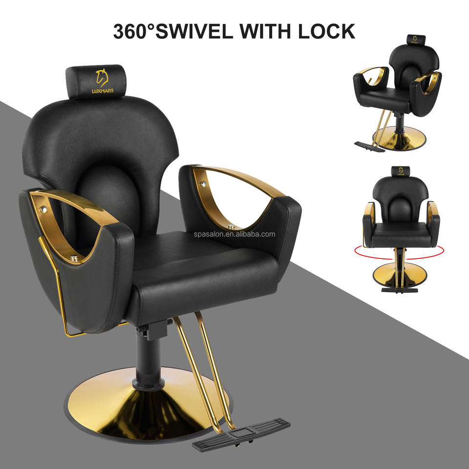Modern Luxury Red Barber Chair with PU Leather and Steel Frame for ...