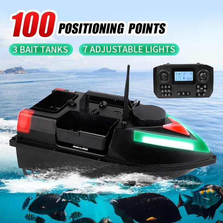 FISHGANG GPS RC Bait Boat - Dual Motor, 500m Control Range