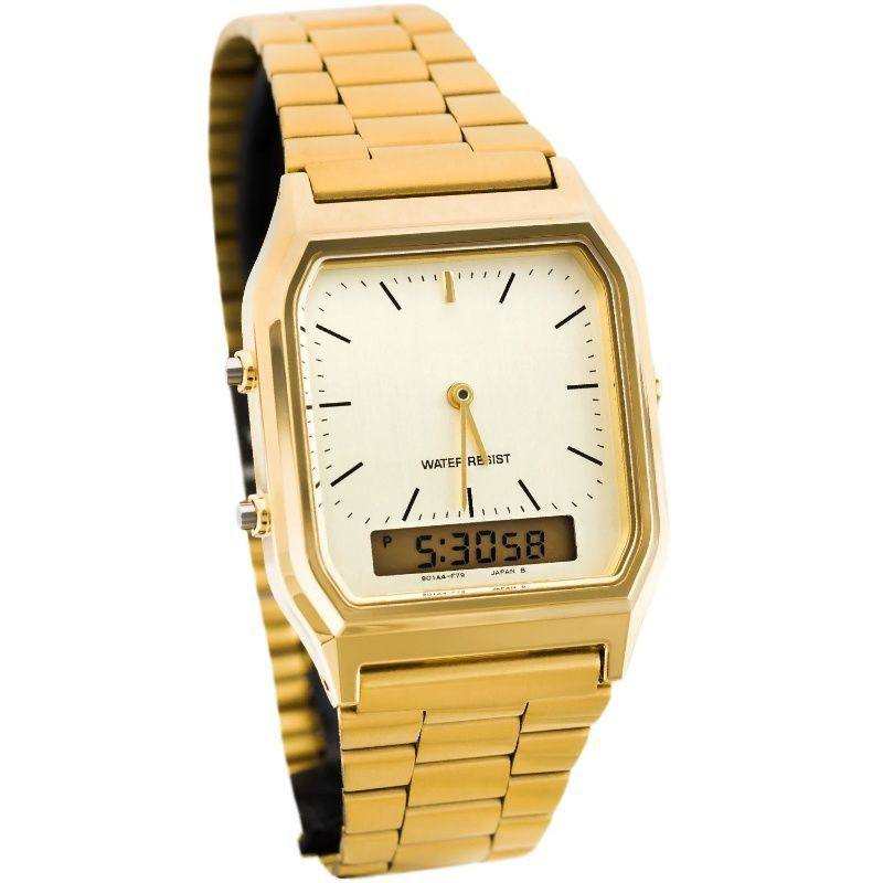 Men's Stainless Steel Square 42mm Analog-Digital Quartz Watch Seiko ...