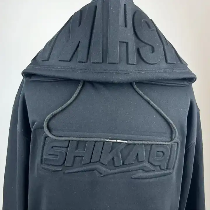 Custom Drawstring 3d Printing Embossed Hoodie Custom Heavyweight Men ...