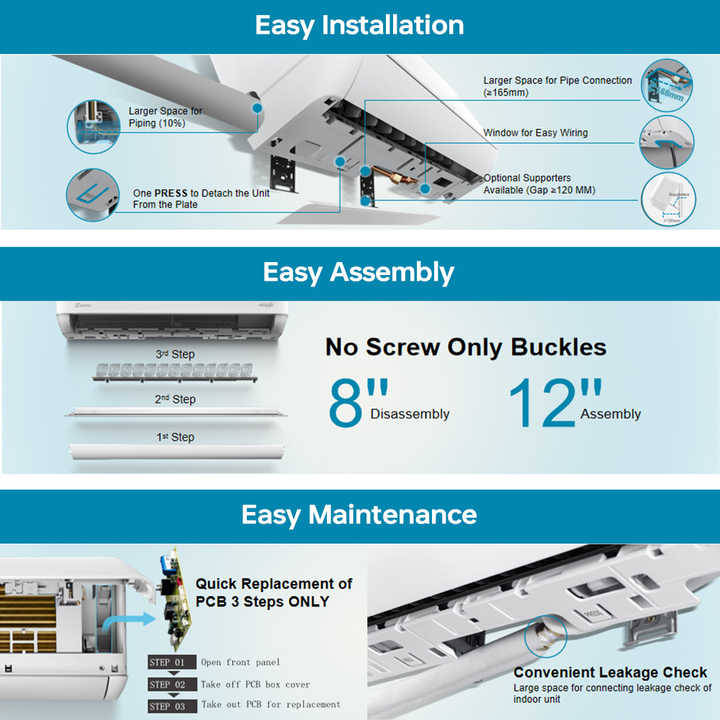 24000Btu Ultra Cold Mini Split Air Conditioner R410A/R454B/R32 Variable ...