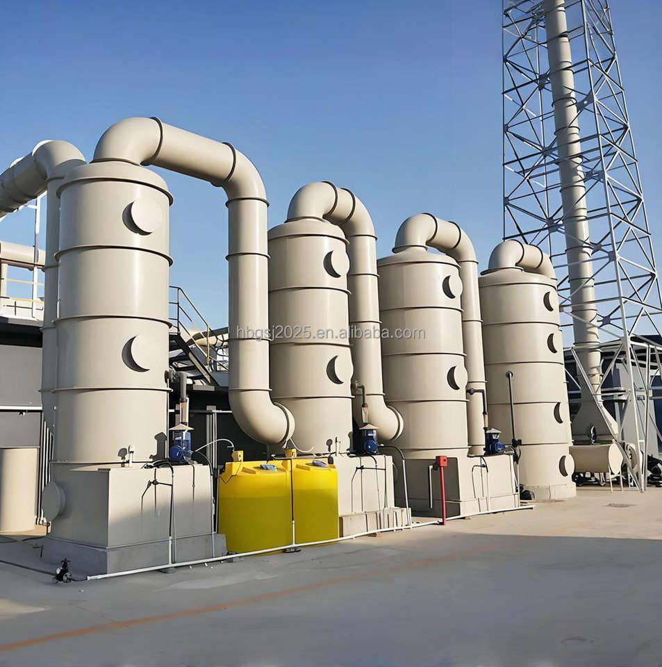 Industrial Frp Purification Tower Gas Scrubber Adsorption Column Wet ...