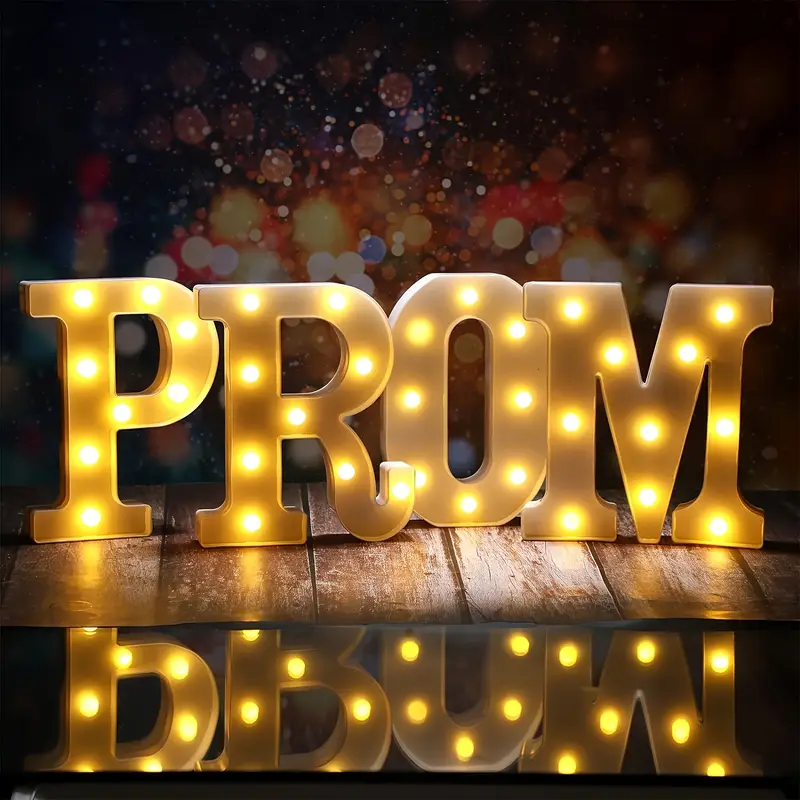 Prom Night LED Letter Lights Glowing Prom Sign Lamp, Suitable for ...