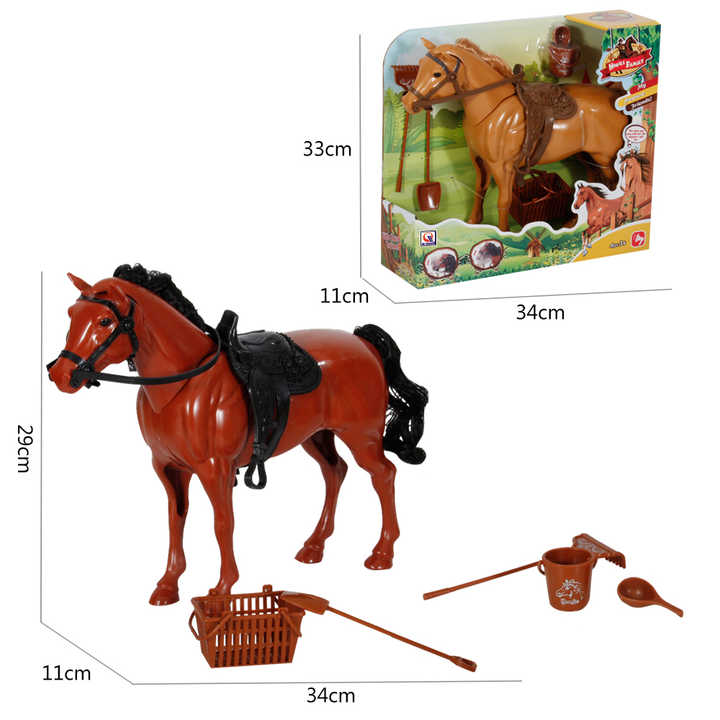 Huiye 2024 Plastic Horse Toys Figures Kids Animal Toys Horse With Realiestic Horse Sounds Set For Kids