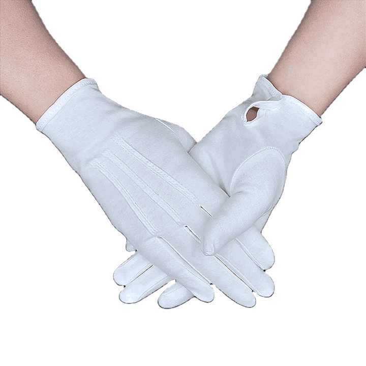 Kids White Gloves White Cotton Gloves Men Formal Tuxedo Uniform Mittens ...