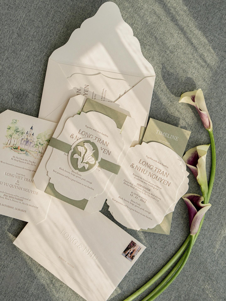 Hot Selling Cotton Paper Letterpress Printing Wedding Invitation Card ...