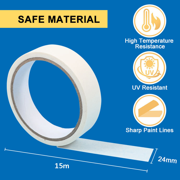 FOSKA High Quality Self-adhesive White Masking Tape for General Purpose ...