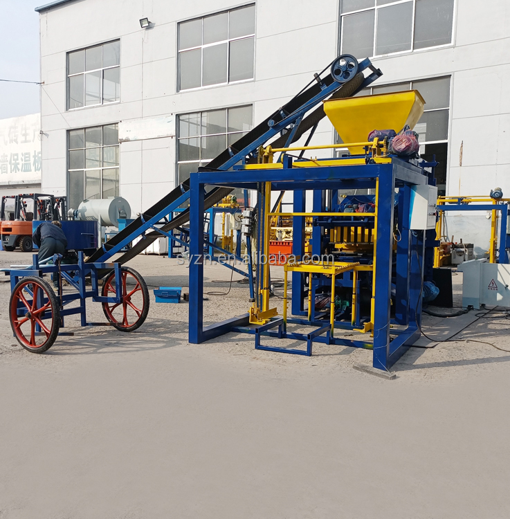 Qt4-24 Bán Tự Động Xi Măng Rỗng Khối Bê Tông Gạch Làm Máy Lát Khối Làm Dây Chuyền Sản Xuất - Buy ...