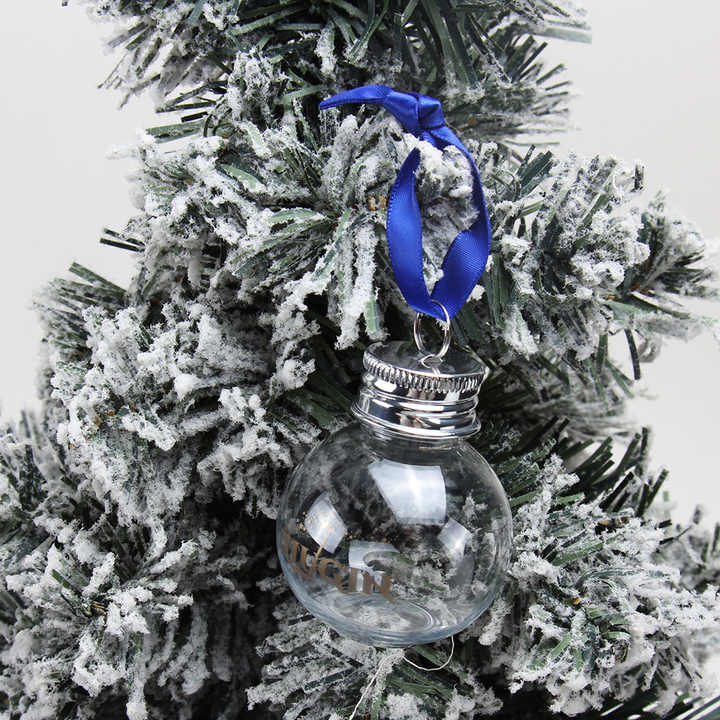 Clear Christmas Plastic Openable Hollow Hanging Booze Ball Sweet Jar ...