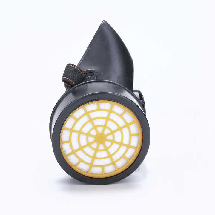 Full Face Rubber Particulate Respirator With Double Filters Gas Mask ...