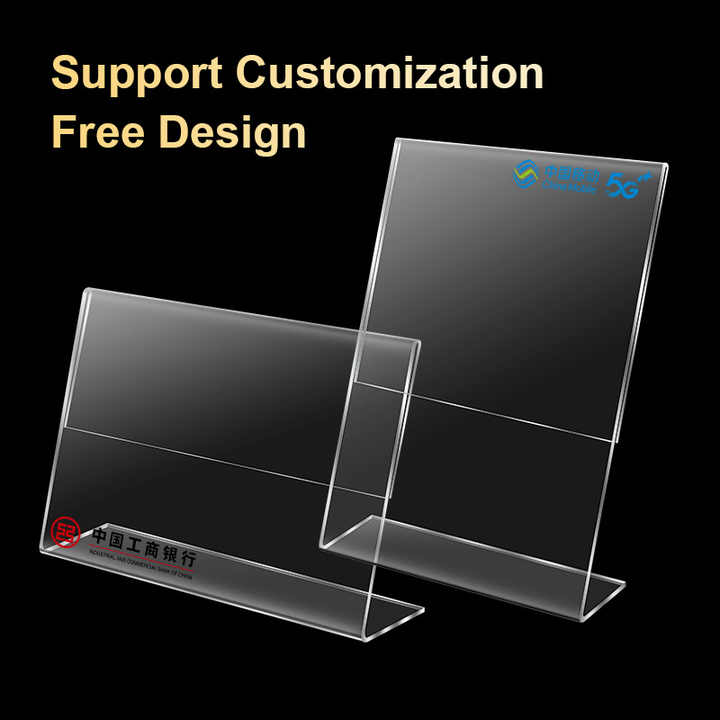 Custom A5 A6 Advertising Display Stand Tabletop Menu L Shape ...
