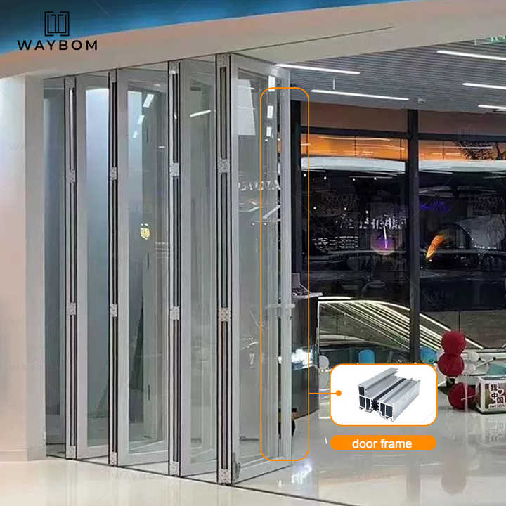 75 Mid Narrow Exterior Black Aluminum Bifold Doors Aluminum Sliding ...