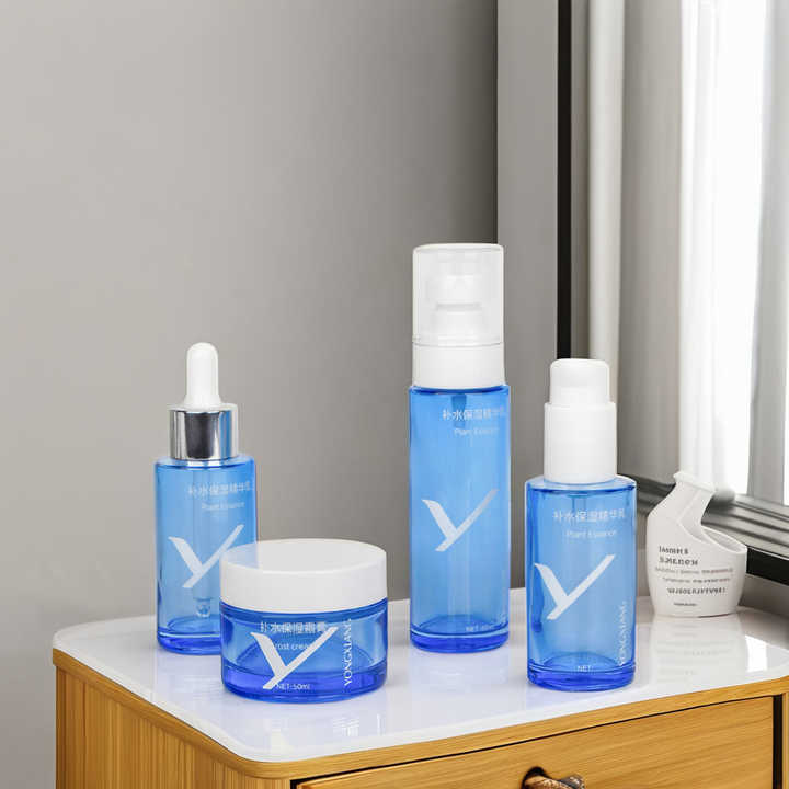 Luxury Glass Empty Skin Care Set Packaging Includes Dropper Bottle for ...