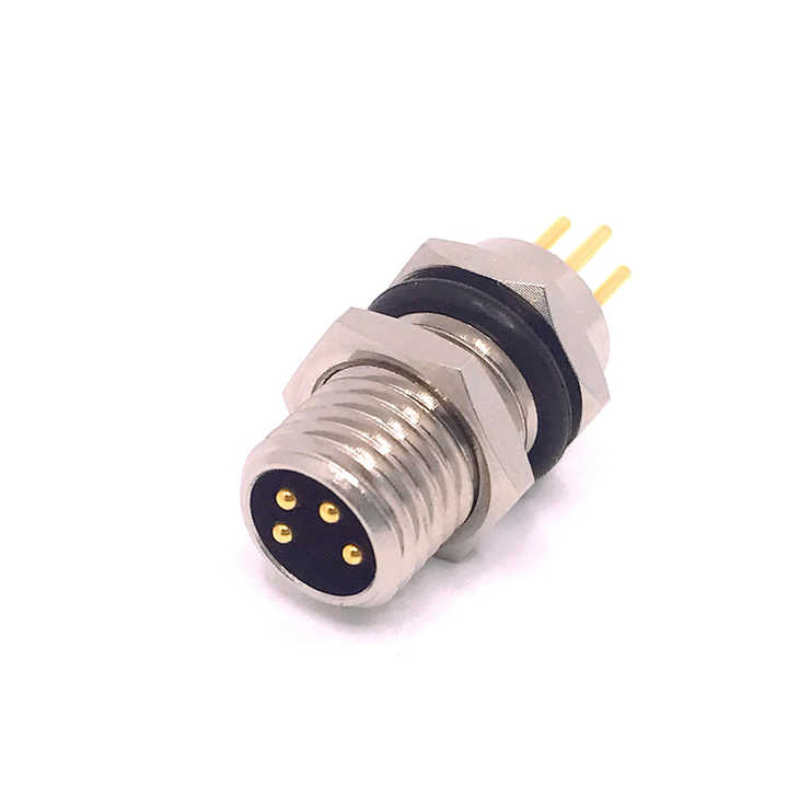 Industrial circular connectors m8 connector 4 pin pcb connector ...