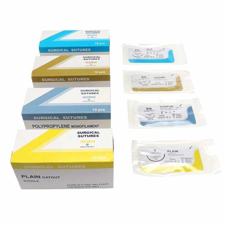 Surgical Sutures Pds 12 Needle and Thread Polyglycolic Acid Suture ...