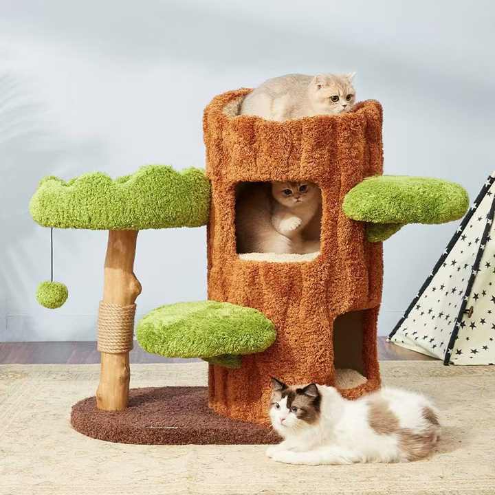 Customizable Cat Trees - Sturdy & Movable Outdoor Solutions