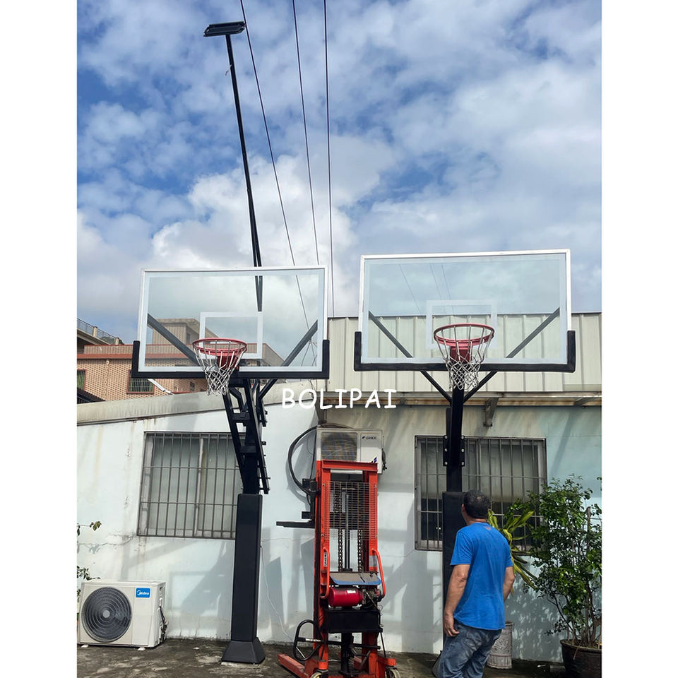 All-Weather Performance Adjustable in Ground Basketball Hoop with High ...
