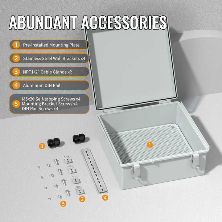 IP67 Outdoor Waterproof Electrical Battery Junction Box Wall Mount Abs ...