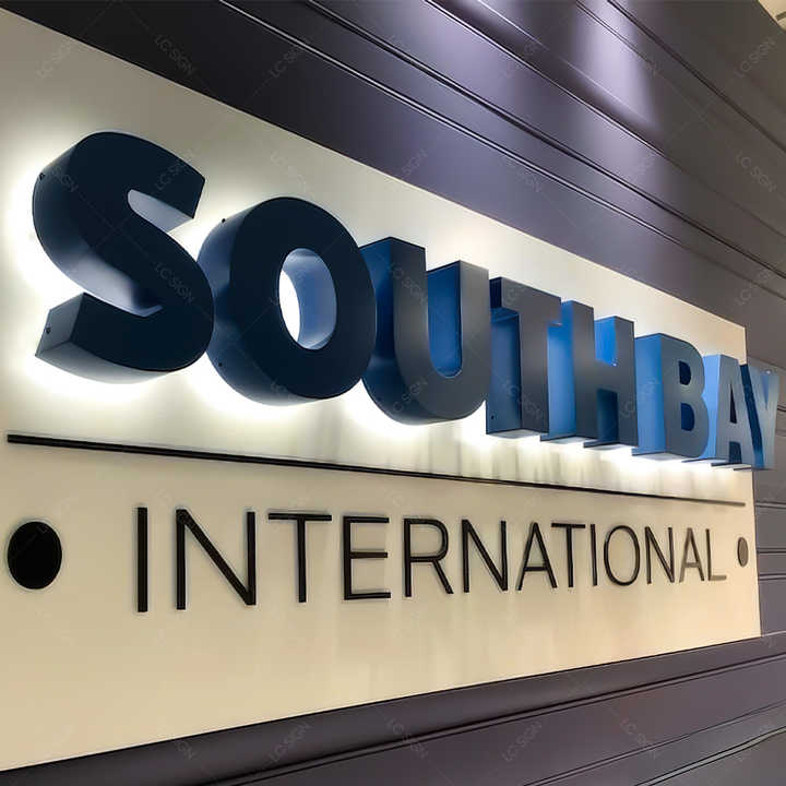 Heavy Duty LED Backlit Letters Metal Business LED Illuminated Letters ...
