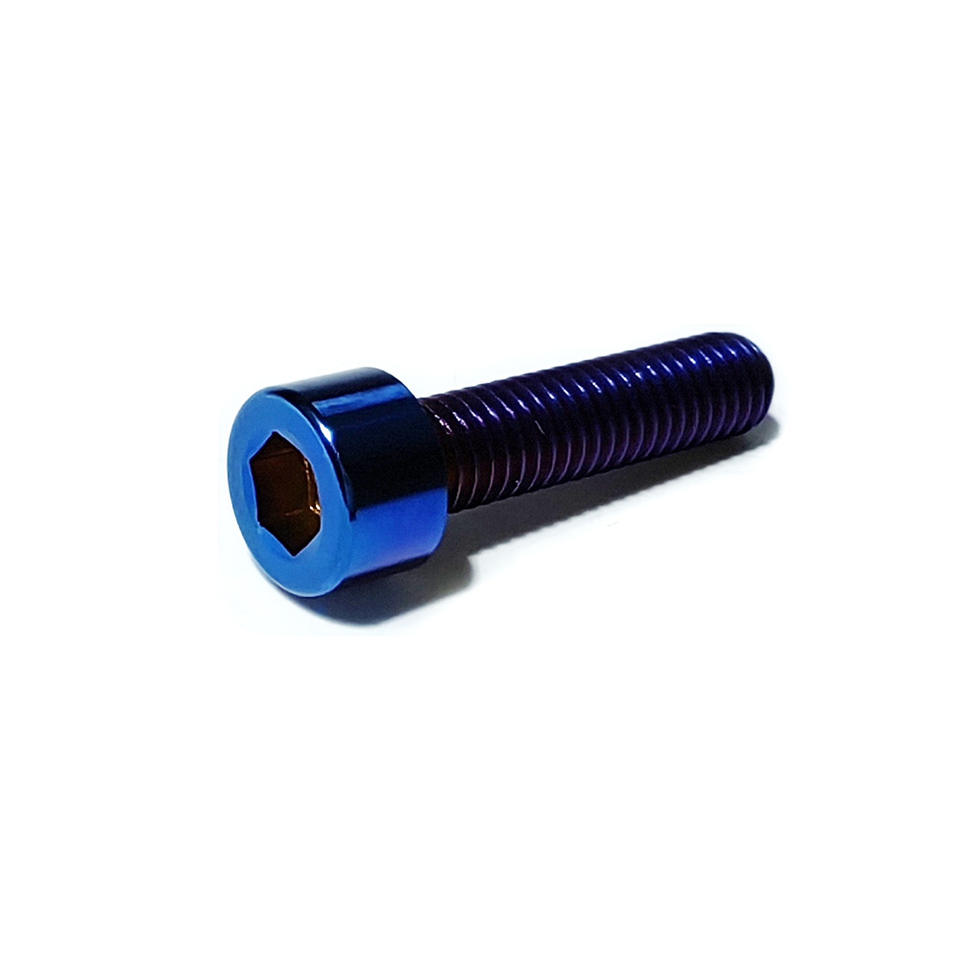 Full-size Custom-made Titanium Alloy Blued Hex Bolts GR5, Factory ...