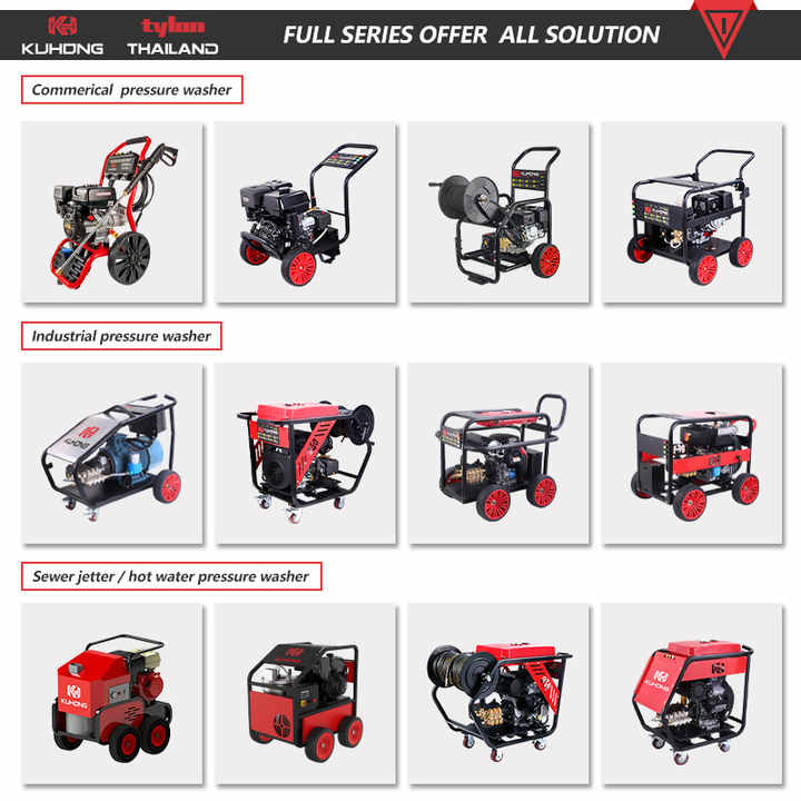 Kuhong 500Bar 7500Psi 15LPM High Pressure Water Washer Water Jet Industrial Cold Pressure Washer ...