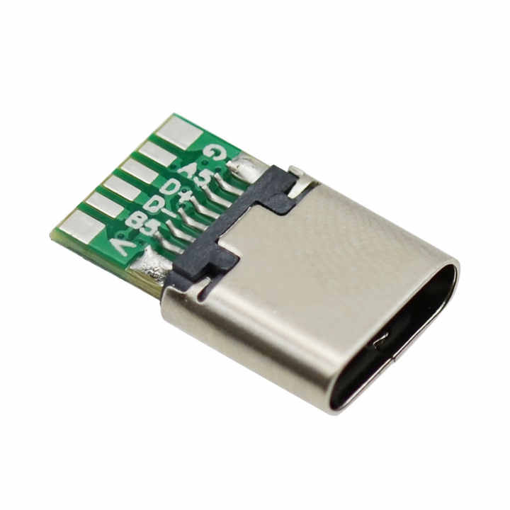 16 Pin USB Type C Connector Socket High Conductivity Copper Female ...
