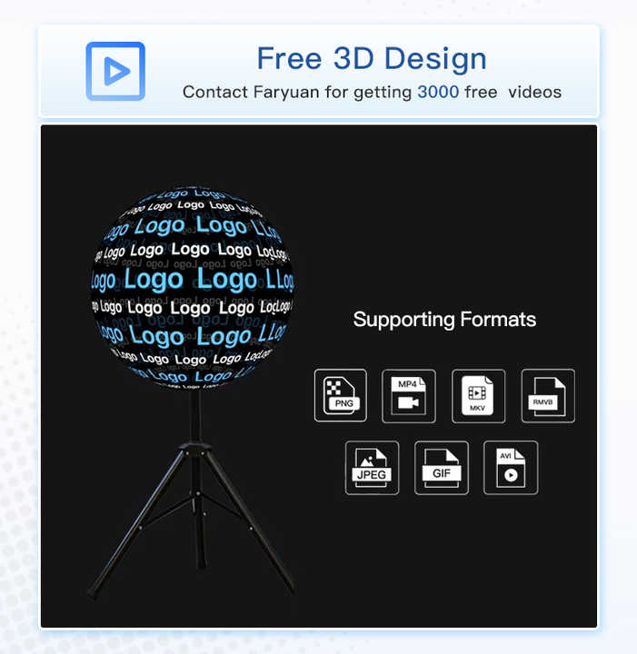 3D Hologram Display Spin LED Advertising Holographic Fan