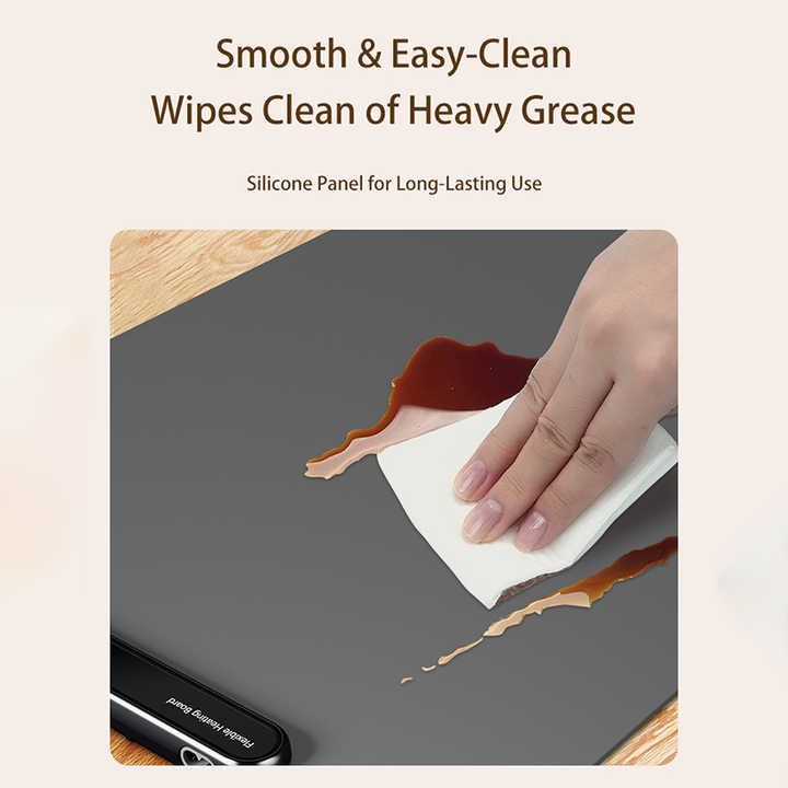 Ultra-thin Design Roll up Hot Plate Food Warmer Touch Control