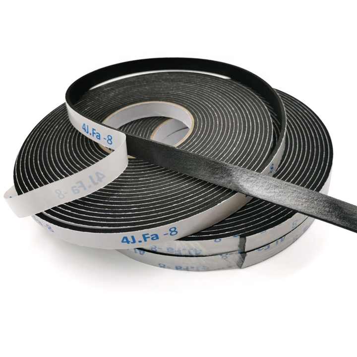 1mm Thick Black Die Cut Rubber Adhesive Backed Foam Tape