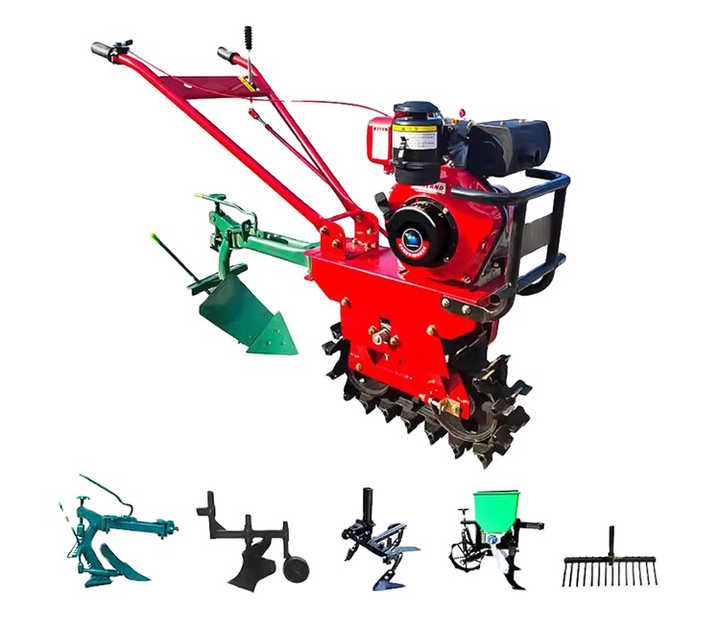 Small Power Tiller Cultivating Machine Rotary Micro Tiller Cultivator ...