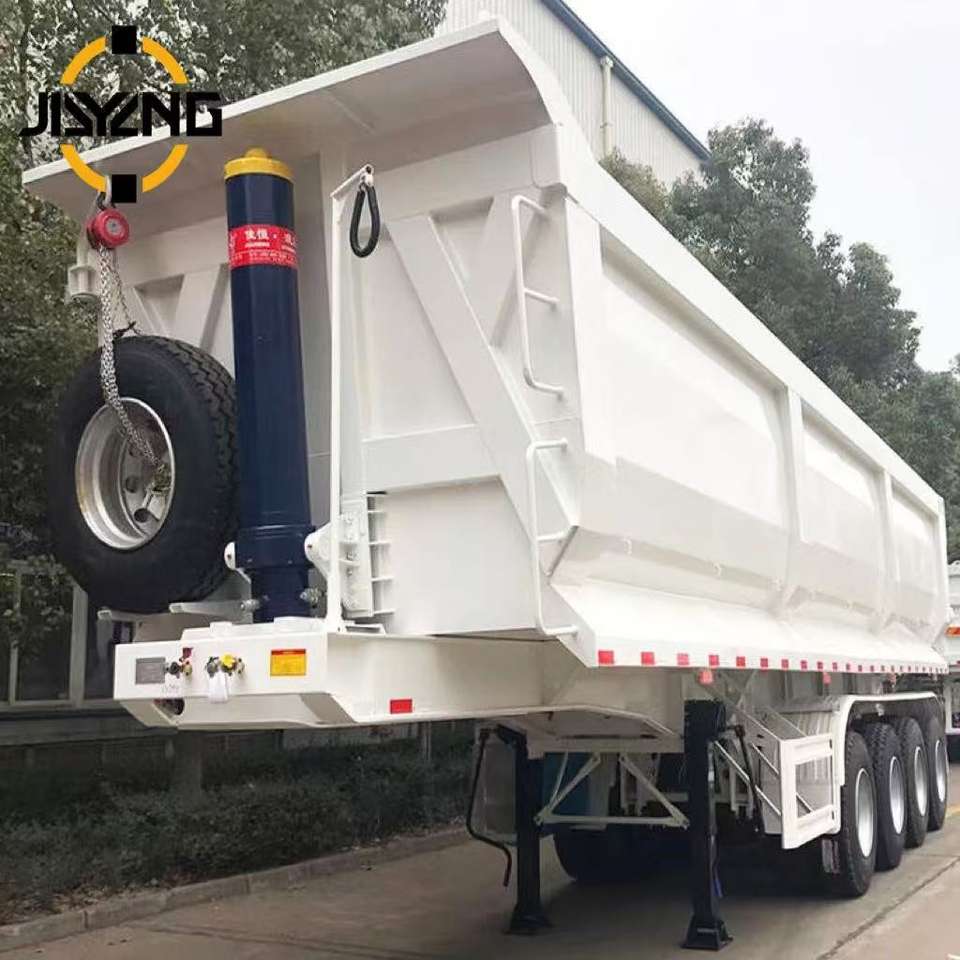Heavy Duty Hydraulic Dump Semi Trailer with Reinforced Cargo Body for ...