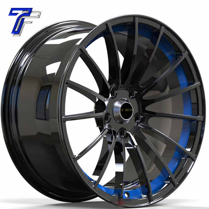 Matte Black Forged Alloy Wheels - Sports Multi-Spoke Design
