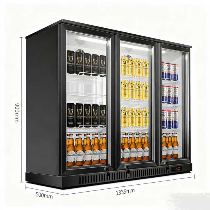 1 2 3 Door Mini Bar Fridge Stainless Steel Mini Beer Bottle Fridge Back ...