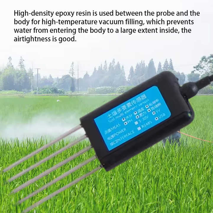 USB 7 in 1 Soil Moisture Sensor Smart Agriculture Soil Moisture Sensor Meter Lora RS485 Analog ...