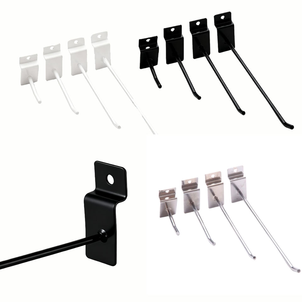 Hookei Supermarket Custom Iron Slatwall Hooks for Retail Shelving ...