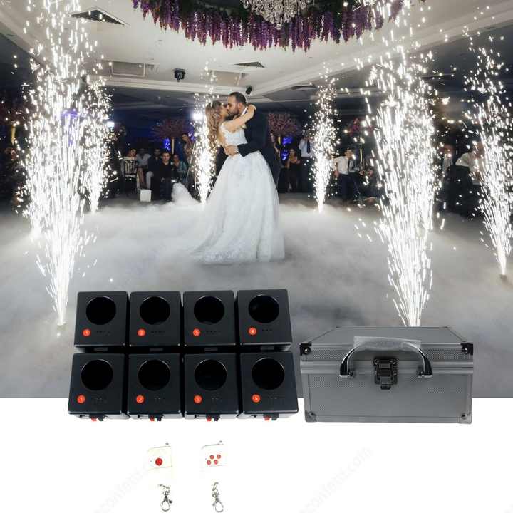 8 Cues Wedding Cold Pyro Fireworks Machine - Kesheng Firing System