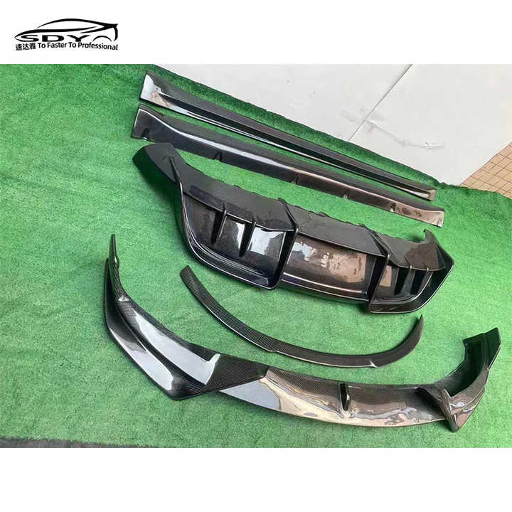 MODEL Y AD Style High Quality Carbon Fiber Front Lip Rear Diffuser Side ...