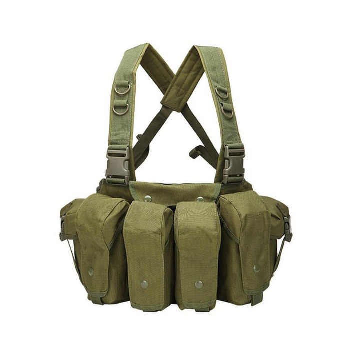 600D Polyester Tactical Chest Rig Vest With Multi-pouches Outdoor ...