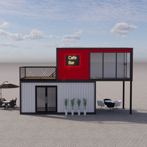 Prefabricated steel container shopping mall/store/cafe Prefab modern ...