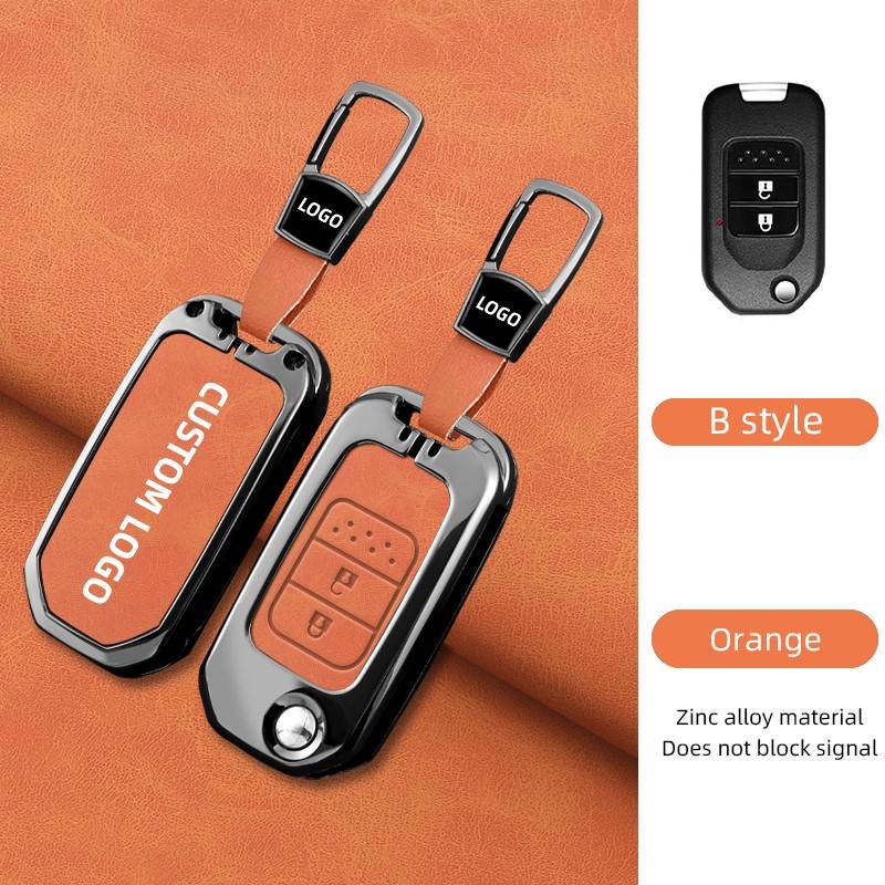 Zinc Alloy Leather Car Key Cover for Honda FIT CRIDER CIVIC ACCORD ...