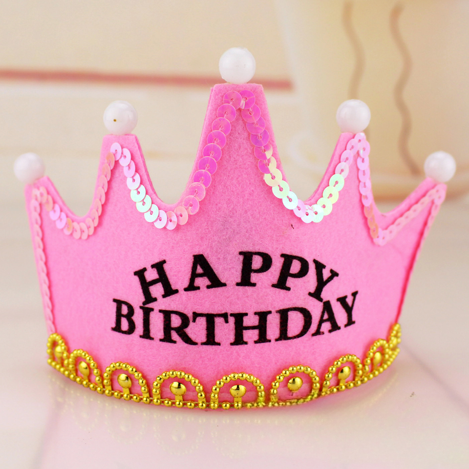 Light up LED Happy Birthday Crown Headband for Kids Adults Party Photo ...
