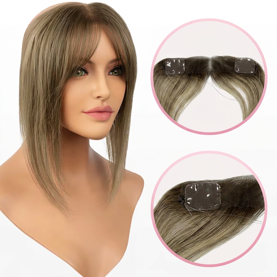 LONGFOR Hairline Topper French Lace Hd Lace Frontal Human Hairpiece ...