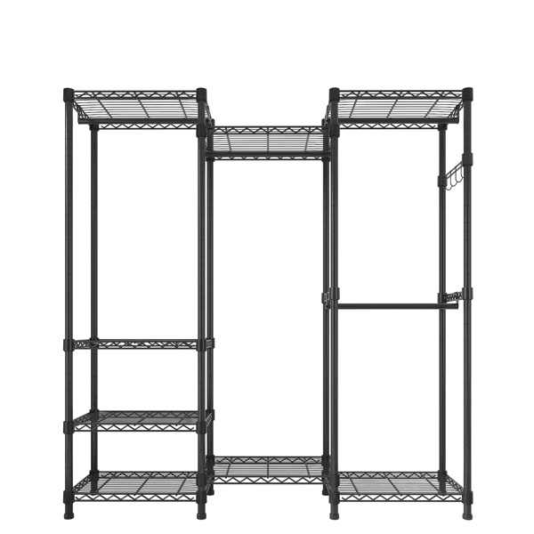 DB 110 X 45 X 180cm Black 5-Tier Powder Coated Utility Storage Rack ...