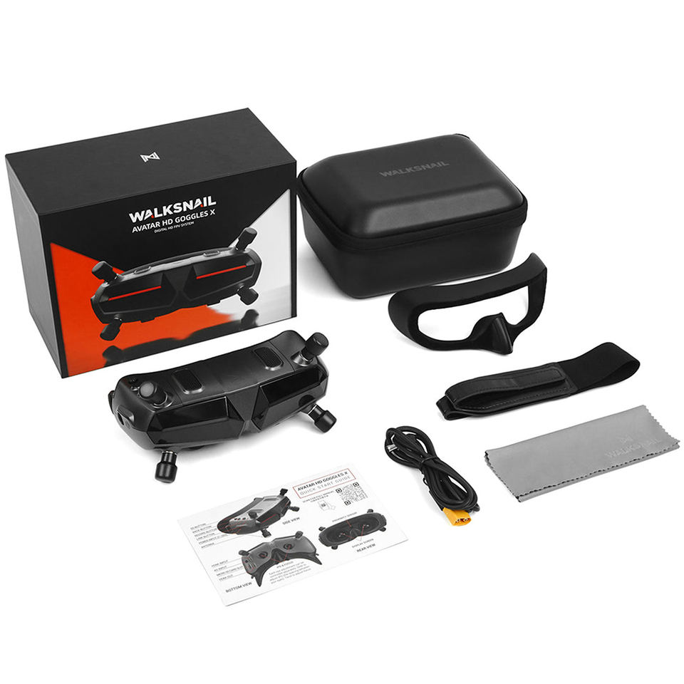 CADDX FPV Walksnail Avatar HD Goggles X 1080P/100FPS FOV50 Built-in ...