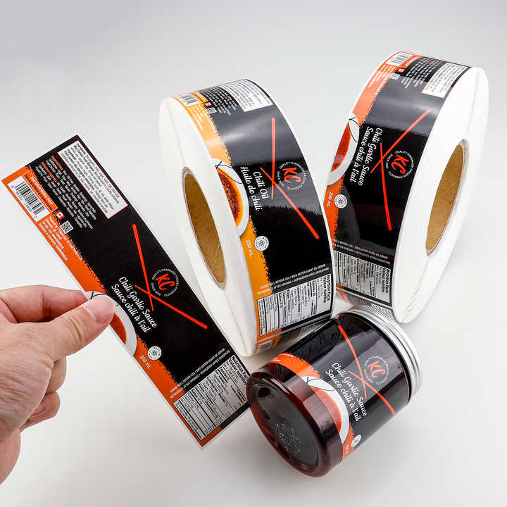 Waterproof Custom Seasoning Chili Sauce Packaging Labels Digital ...