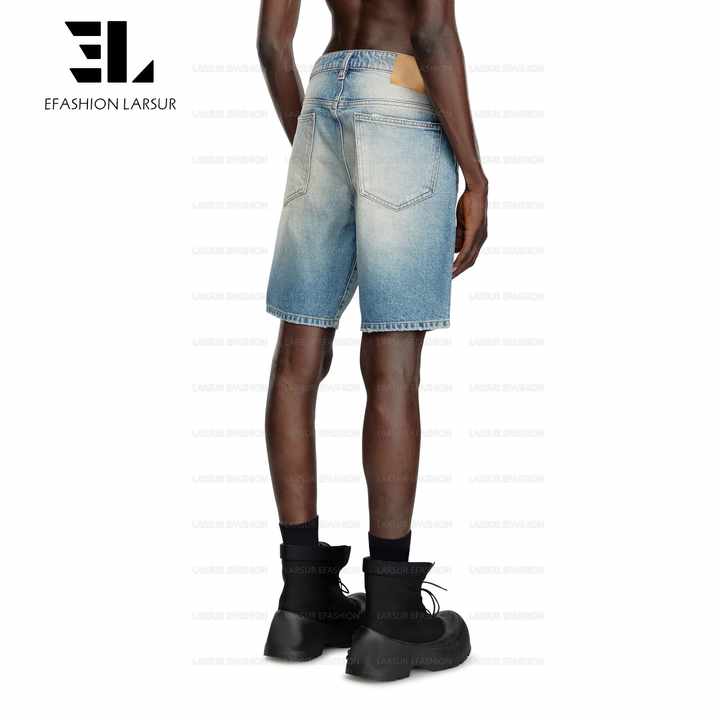 LARSUR Custom Factory Premium Low Rise Distressed Vintage Wash Ripped ...